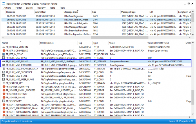 Hidden Inbox Rules in Microsoft Exchange – Compass Security Blog
