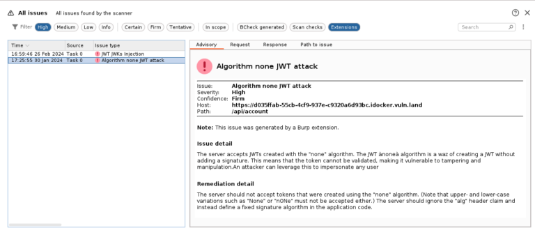 New Burp Extension: JWT-scanner – Compass Security Blog