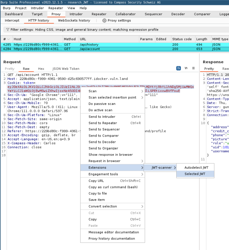 New Burp Extension: JWT-scanner – Compass Security Blog